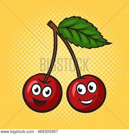 Cartoon Funny Cherry Vector & Photo (Free Trial) | Bigstock