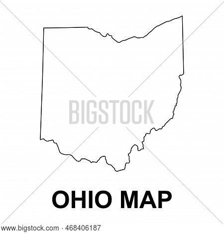 Ohio Map Shape, Vector & Photo (Free Trial) | Bigstock