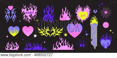 Y2k Gothic Flame Vector & Photo (Free Trial) | Bigstock