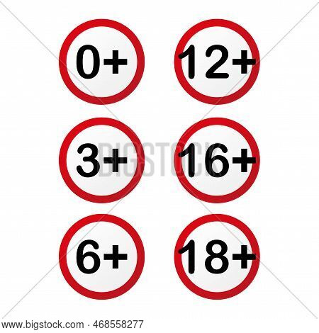 Signs Age Restriction Vector & Photo (Free Trial) | Bigstock