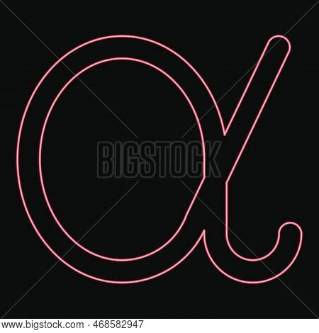 Neon Alpha Greek Vector & Photo (Free Trial) | Bigstock