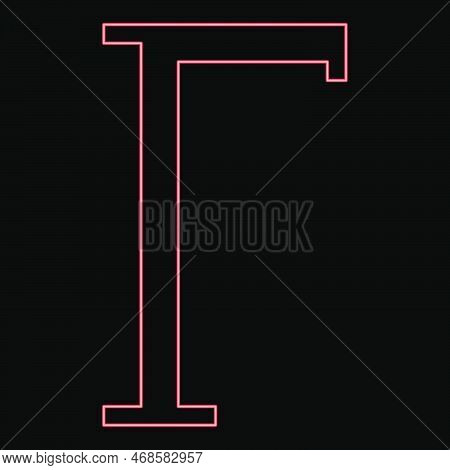 Neon Gamma Greek Vector & Photo (Free Trial) | Bigstock