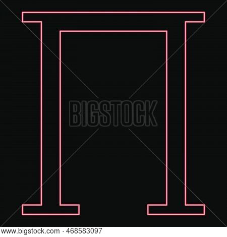 Neon Pi Greek Symbol Vector & Photo (Free Trial) | Bigstock