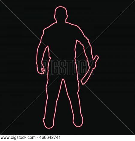 Neon Man Sword Vector & Photo (Free Trial) | Bigstock