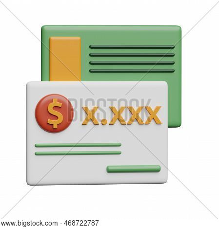 Cheque 3d Icon Design Image & Photo (Free Trial) | Bigstock