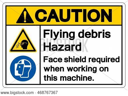 Caution Flying Debris Vector & Photo (Free Trial) | Bigstock