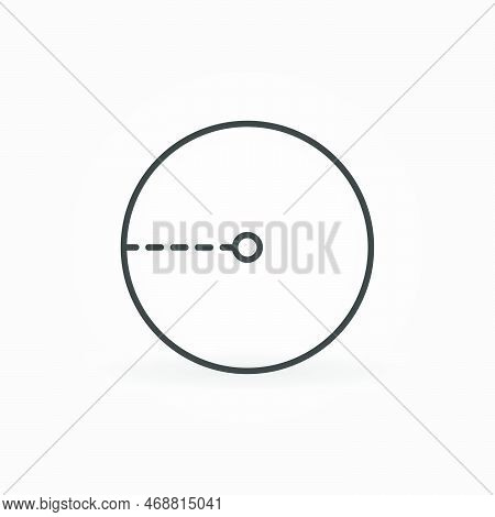 Radius Circle Vector Vector & Photo (Free Trial) | Bigstock