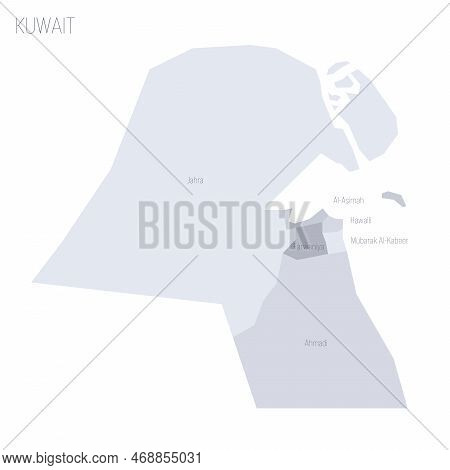 Kuwait Political Map Vector & Photo (Free Trial) | Bigstock
