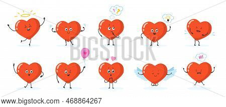 Cartoon Heart Poses. Vector & Photo (Free Trial) | Bigstock