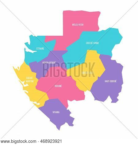 Gabon Political Map Vector & Photo (Free Trial) | Bigstock