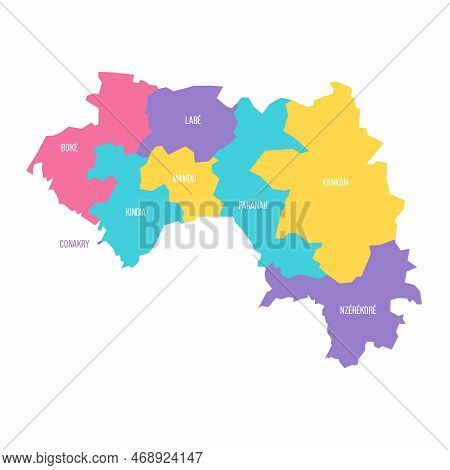 Guinea Political Map Vector & Photo (Free Trial) | Bigstock