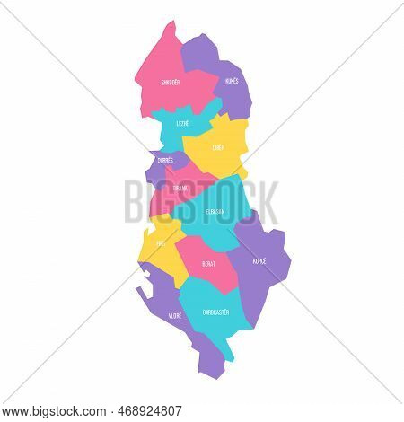 Albania Political Map Vector & Photo (Free Trial) | Bigstock