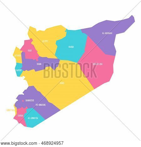 Syria Political Map Vector & Photo (Free Trial) | Bigstock