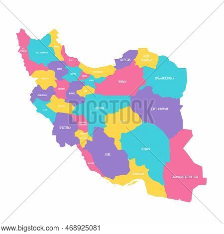 Iran Political Map Vector & Photo (Free Trial) | Bigstock