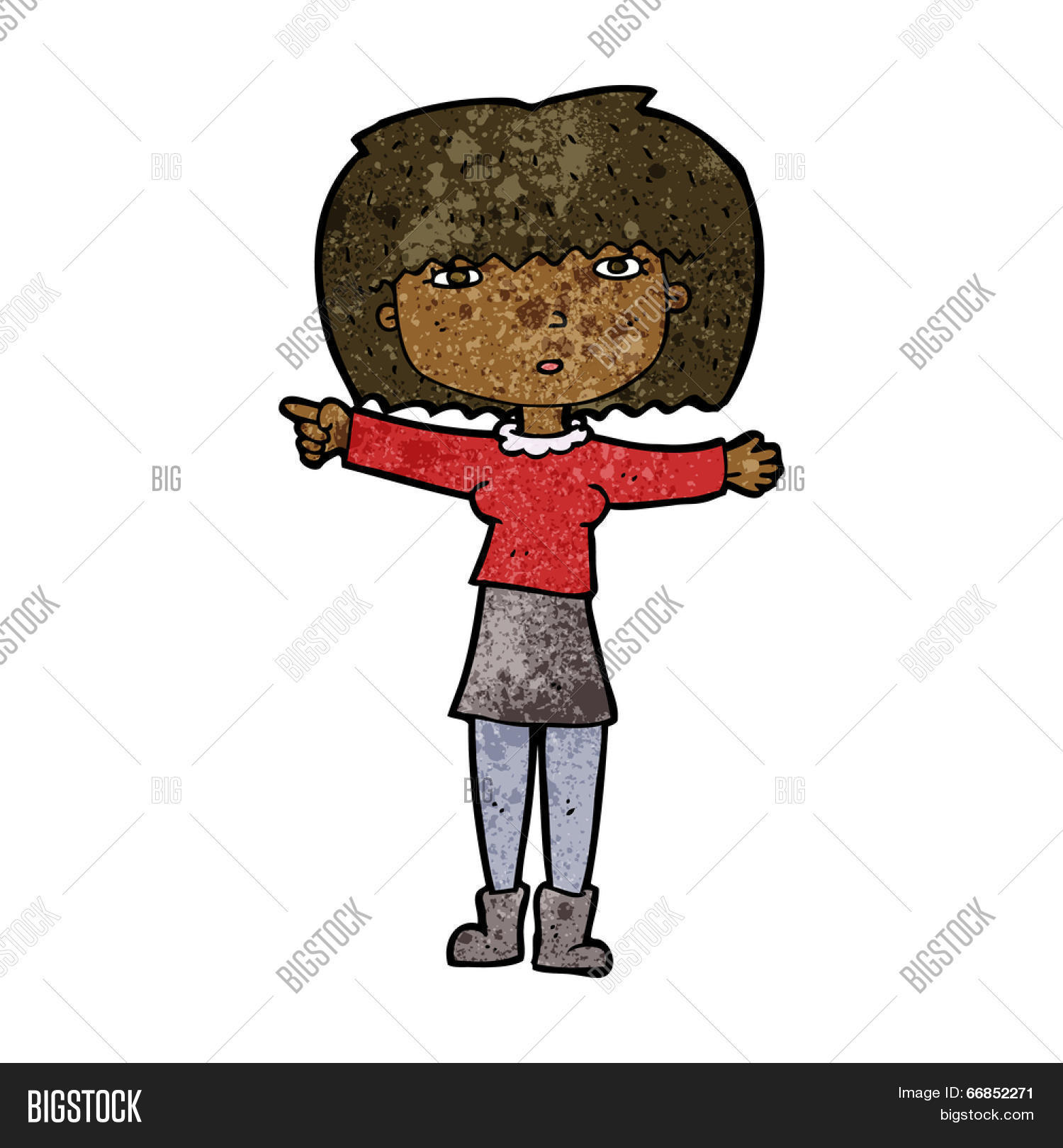 Cartoon Girl Pointing Image & Photo (Free Trial) | Bigstock