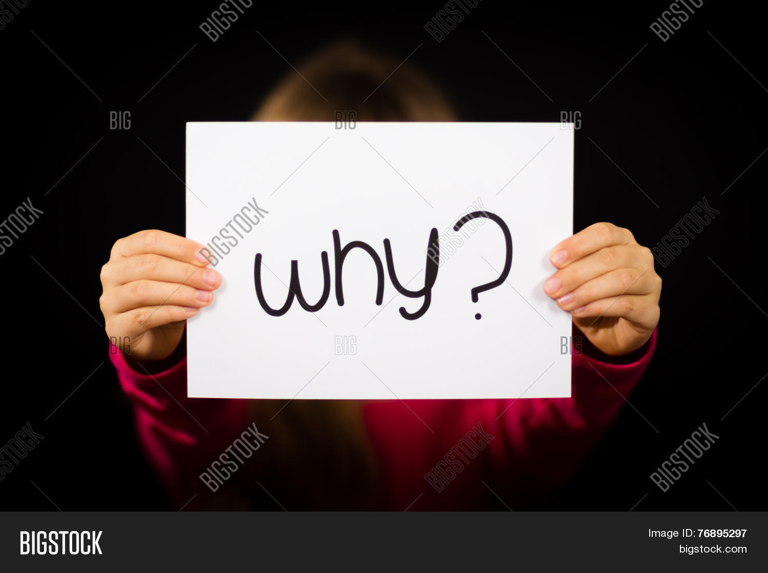 Child Holding Why Sign Image & Photo (Free Trial) | Bigstock