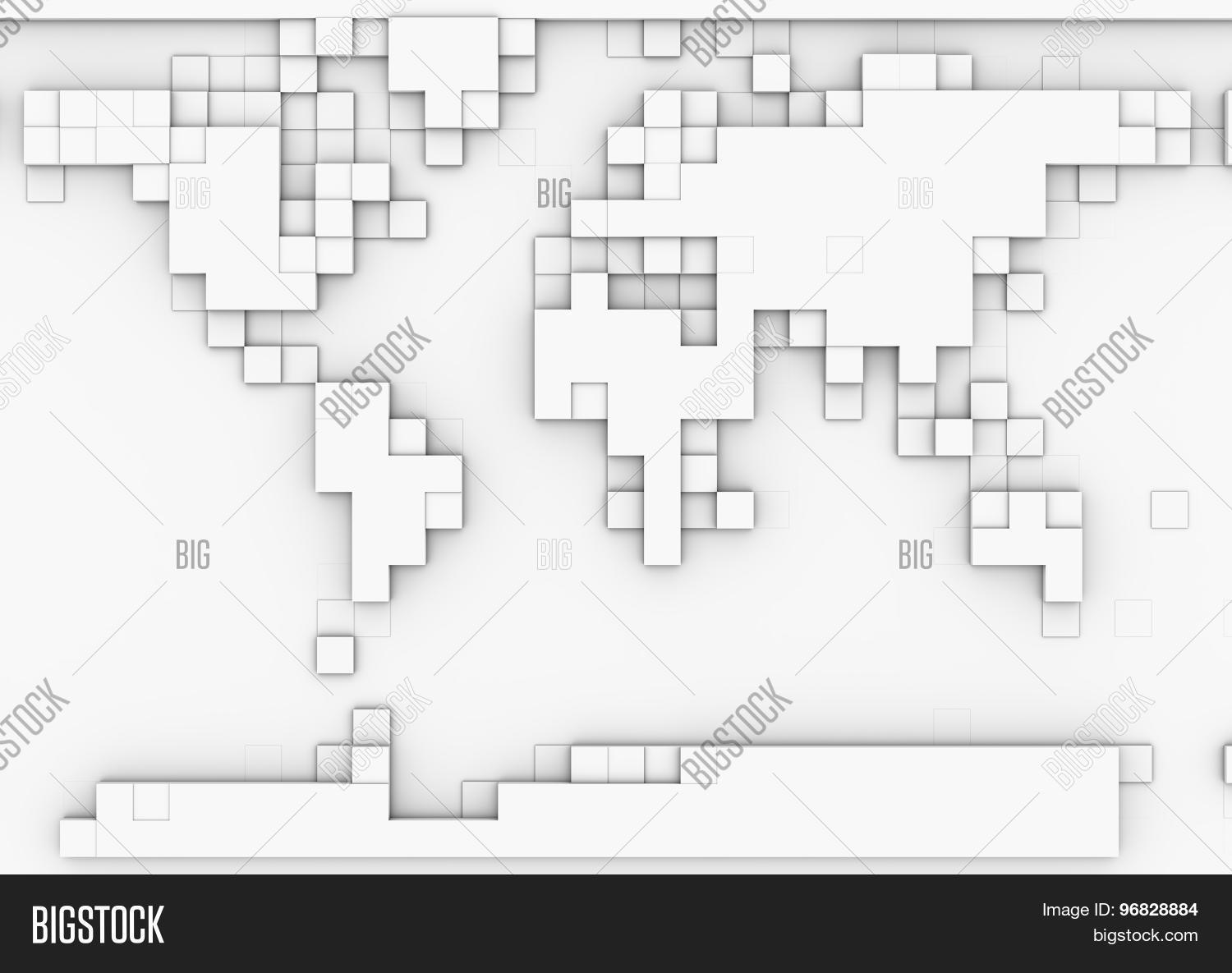 World Map Pixel Art Image & Photo (Free Trial) | Bigstock