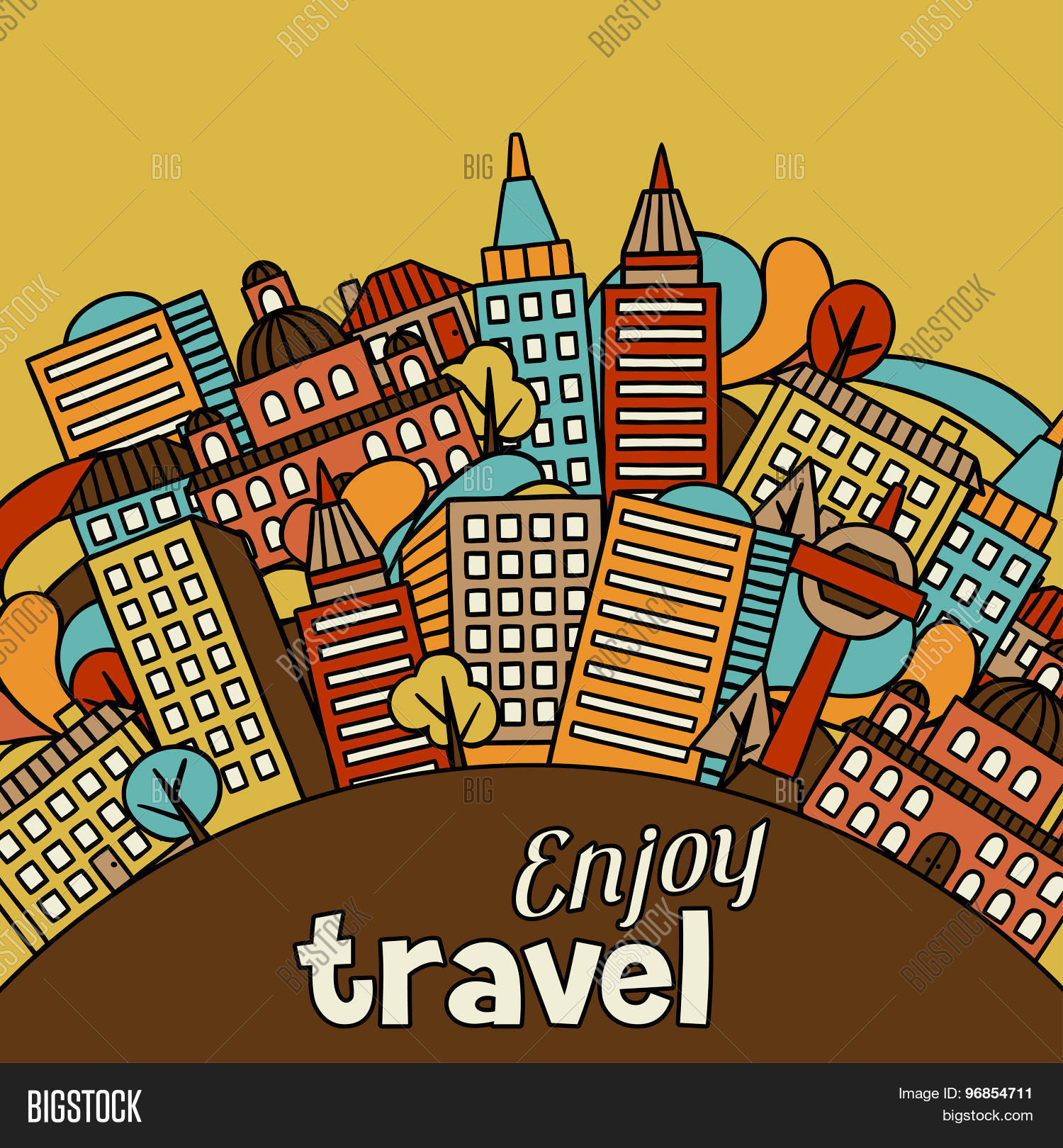 Town Background Vector & Photo (Free Trial) | Bigstock