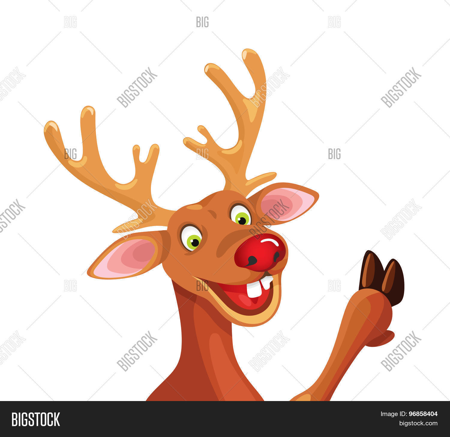 Rudolph Happy Vector & Photo (Free Trial) | Bigstock