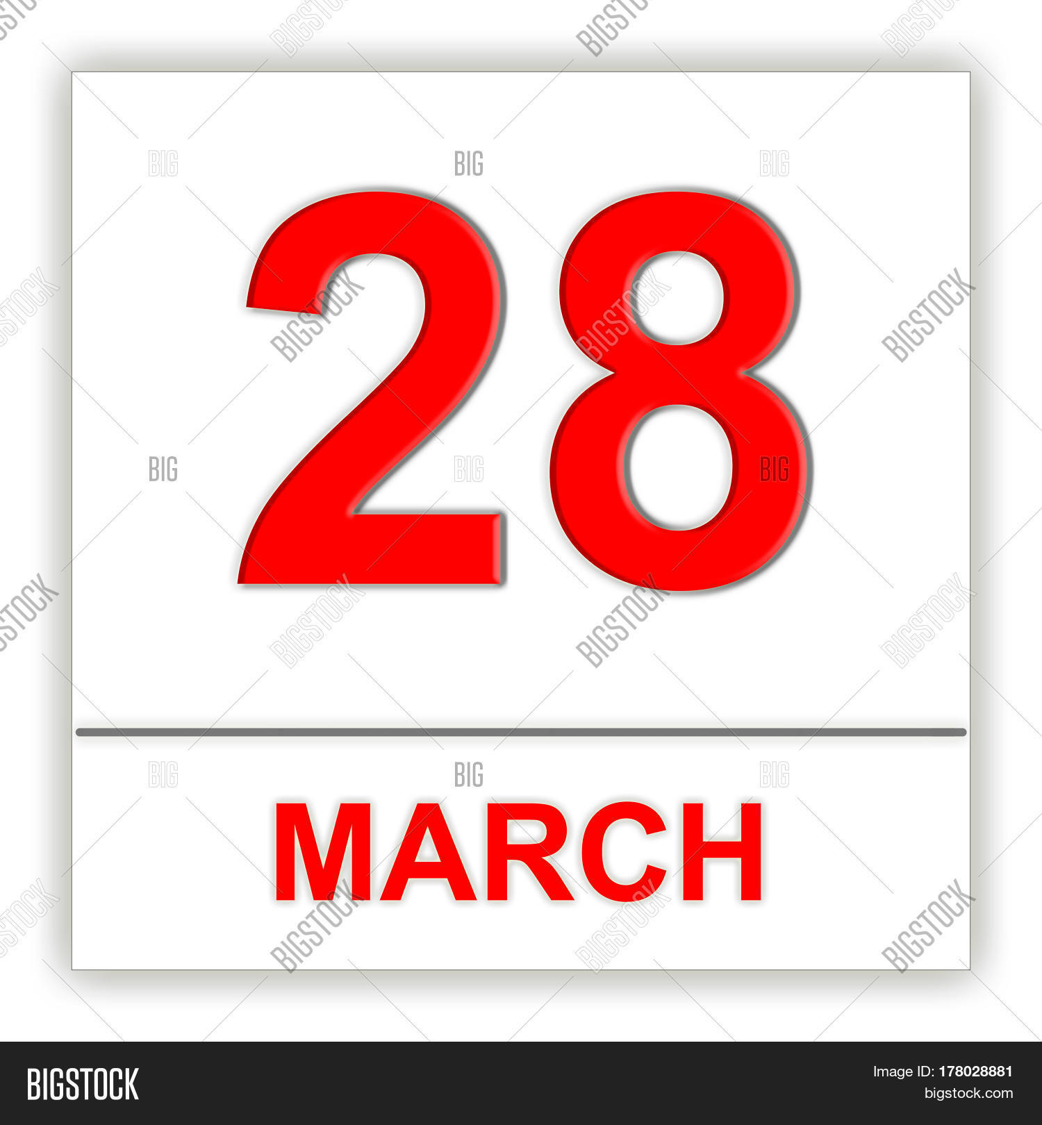 March 28. Day On Image & Photo (Free Trial) | Bigstock