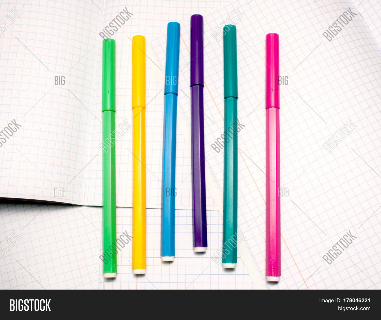 Felt Tip Pens On Image & Photo (Free Trial) | Bigstock