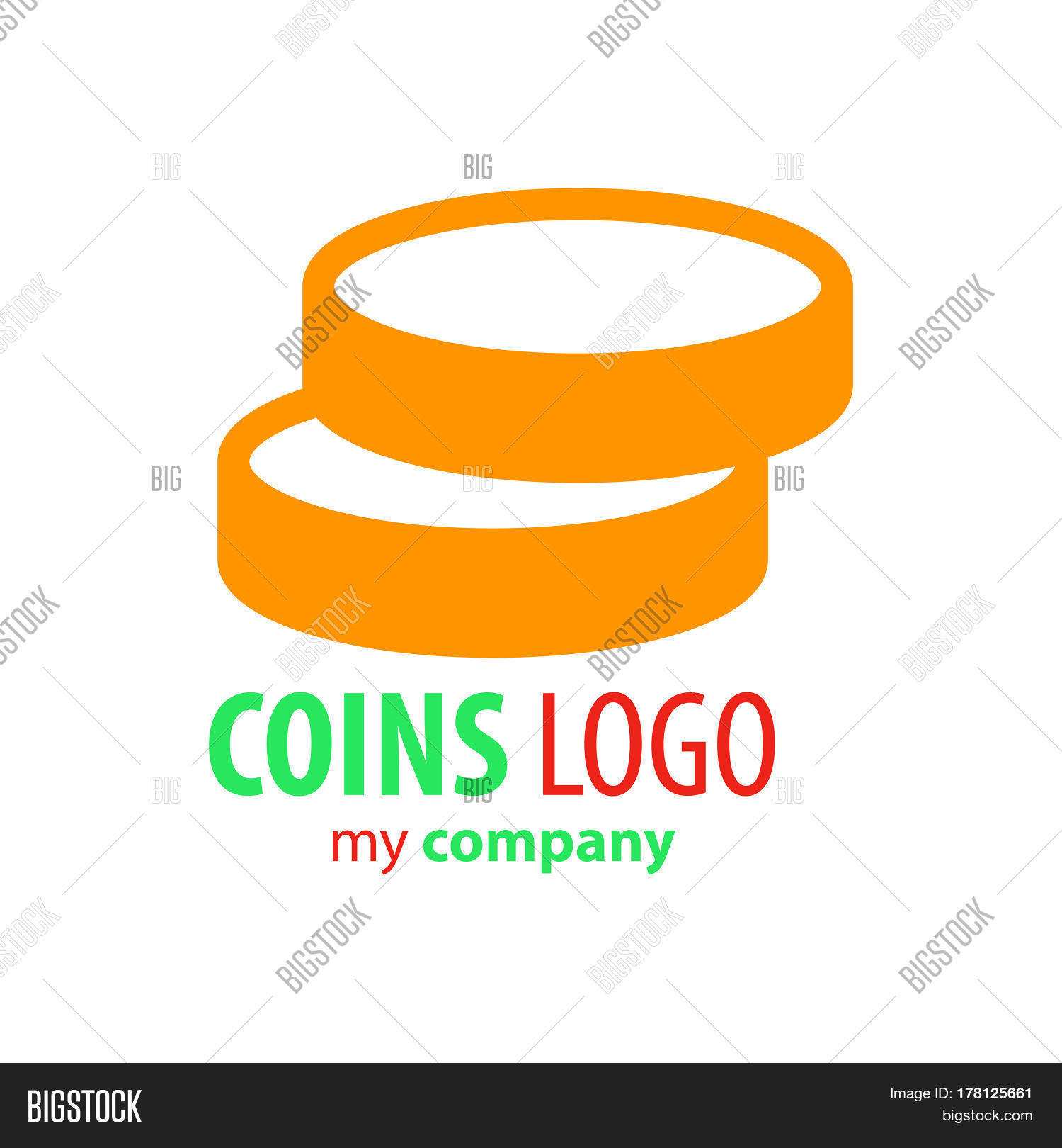 Logo Coins Design Vector & Photo (Free Trial) | Bigstock