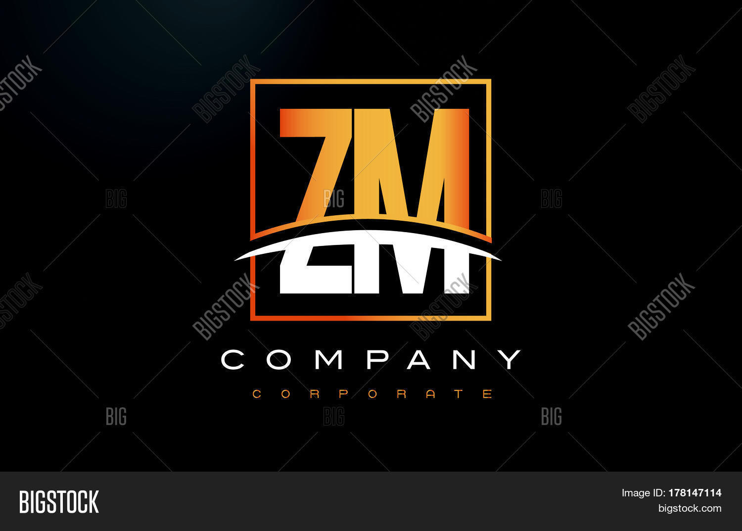 Zm Z M Golden Letter Vector & Photo (Free Trial) | Bigstock