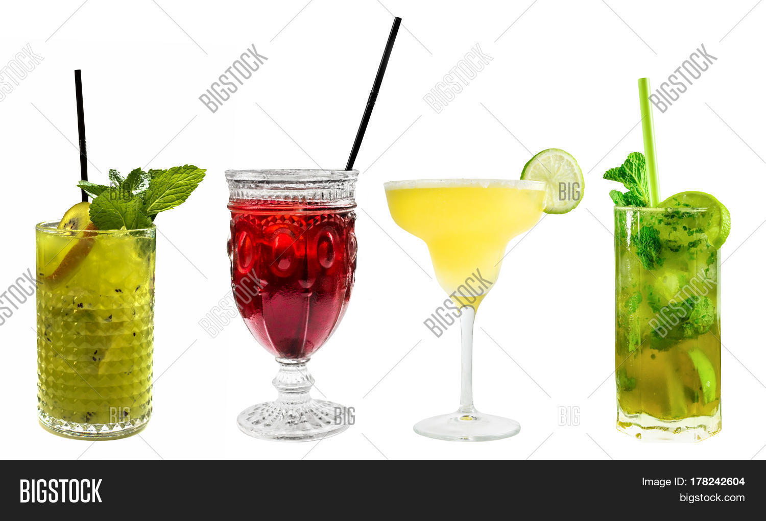 Set Vibrant Cocktails Image & Photo (Free Trial) | Bigstock