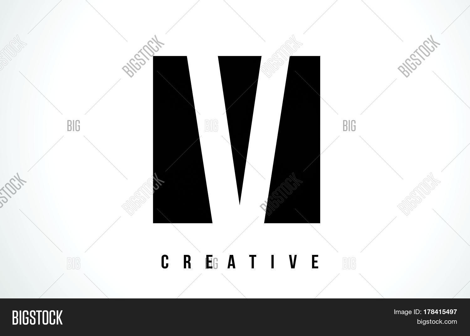 V White Letter Logo Vector & Photo (Free Trial) | Bigstock