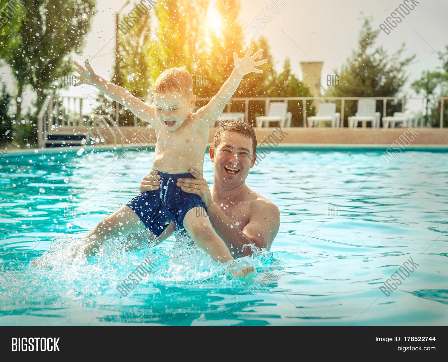 Father Son Funny Water Image & Photo (Free Trial) | Bigstock