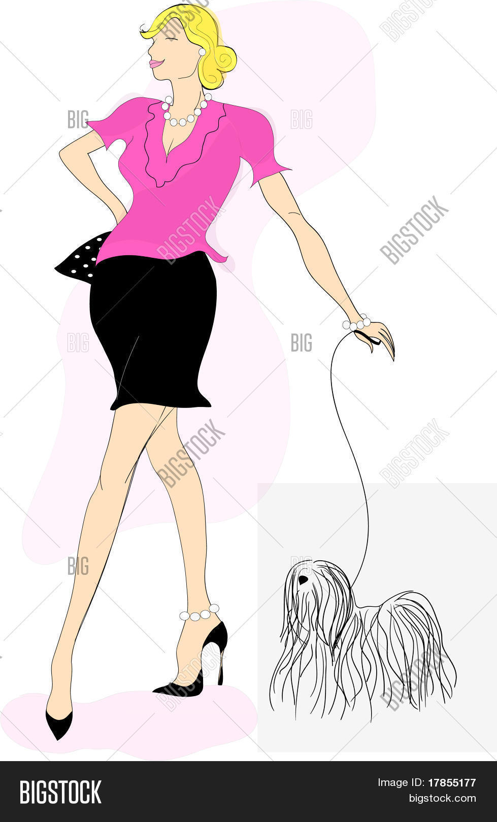 Pink Woman Vector & Photo (Free Trial) | Bigstock