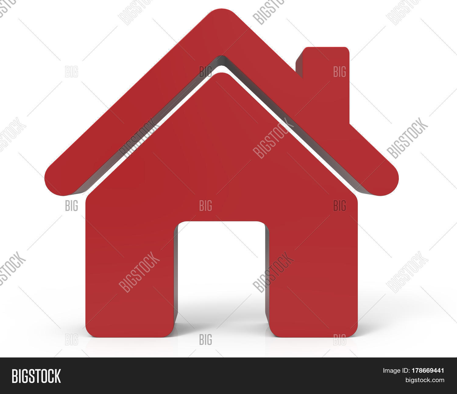 Red House Icon Image & Photo (Free Trial) | Bigstock