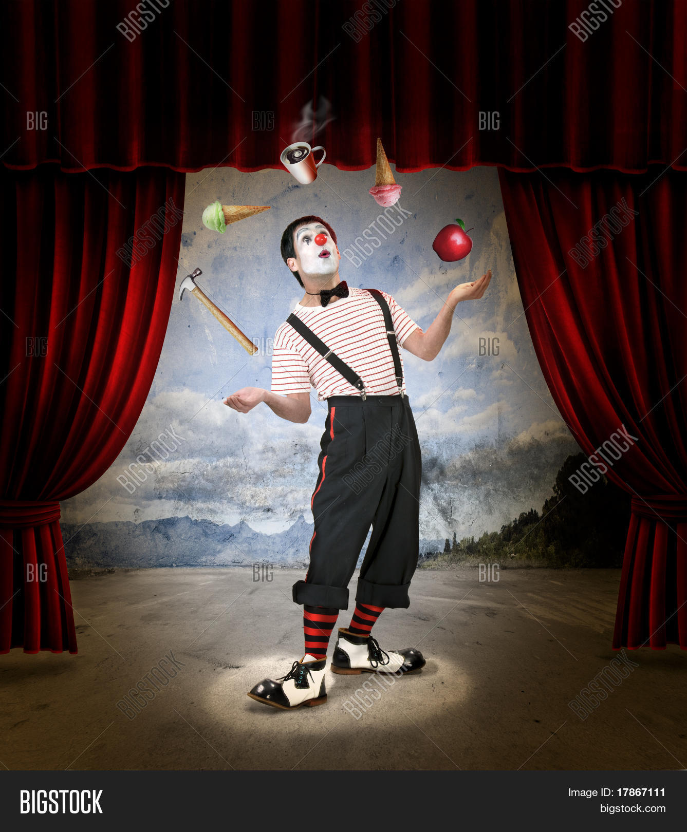 Clown Performing On Image & Photo (Free Trial) | Bigstock