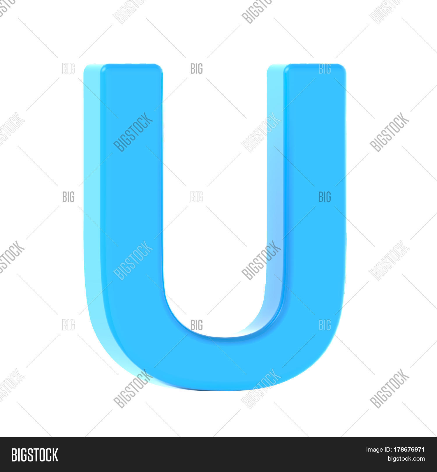 Light Blue Letter U Image & Photo (Free Trial) | Bigstock