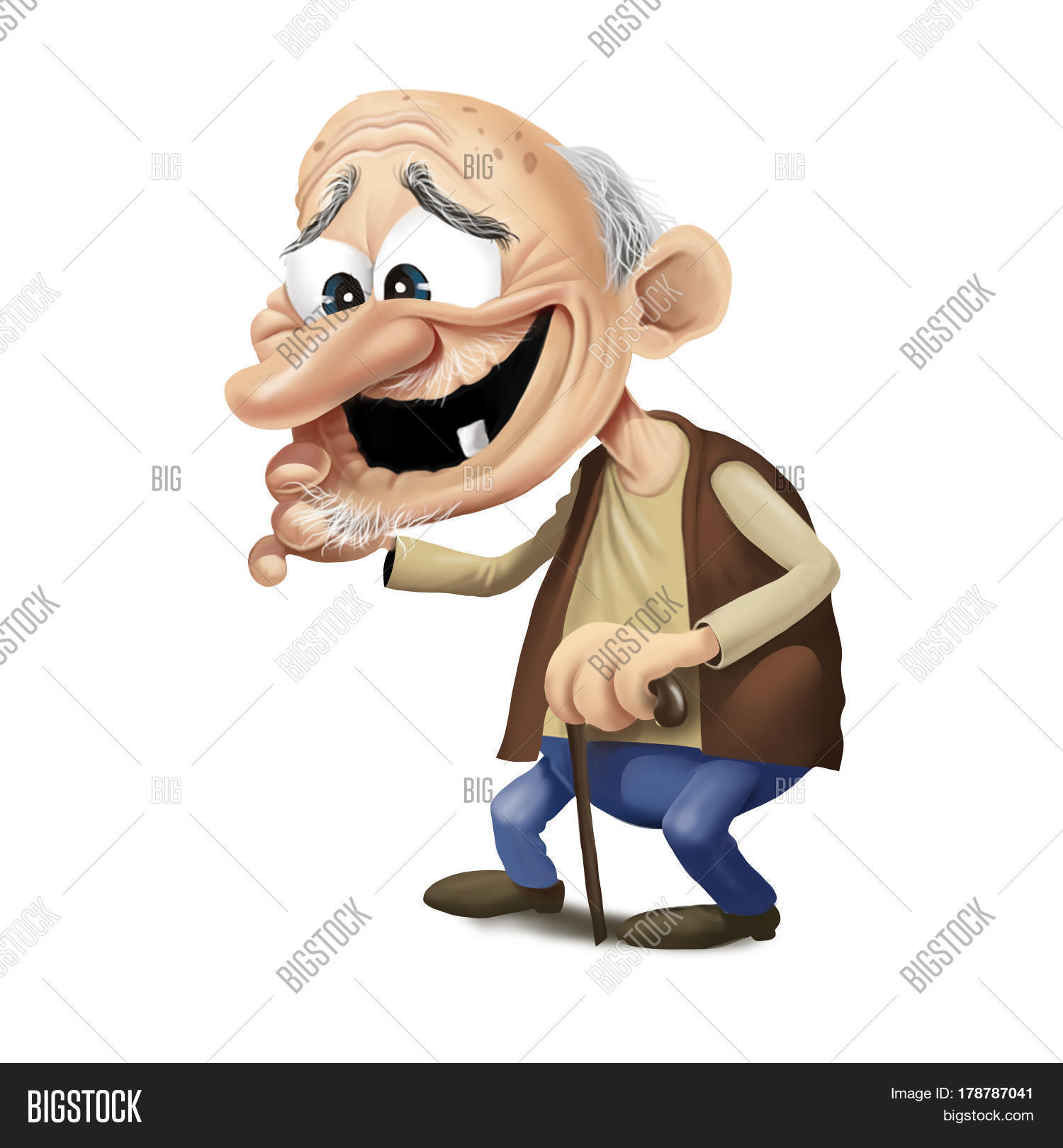 Happy Old Bold Man Image & Photo (Free Trial) | Bigstock