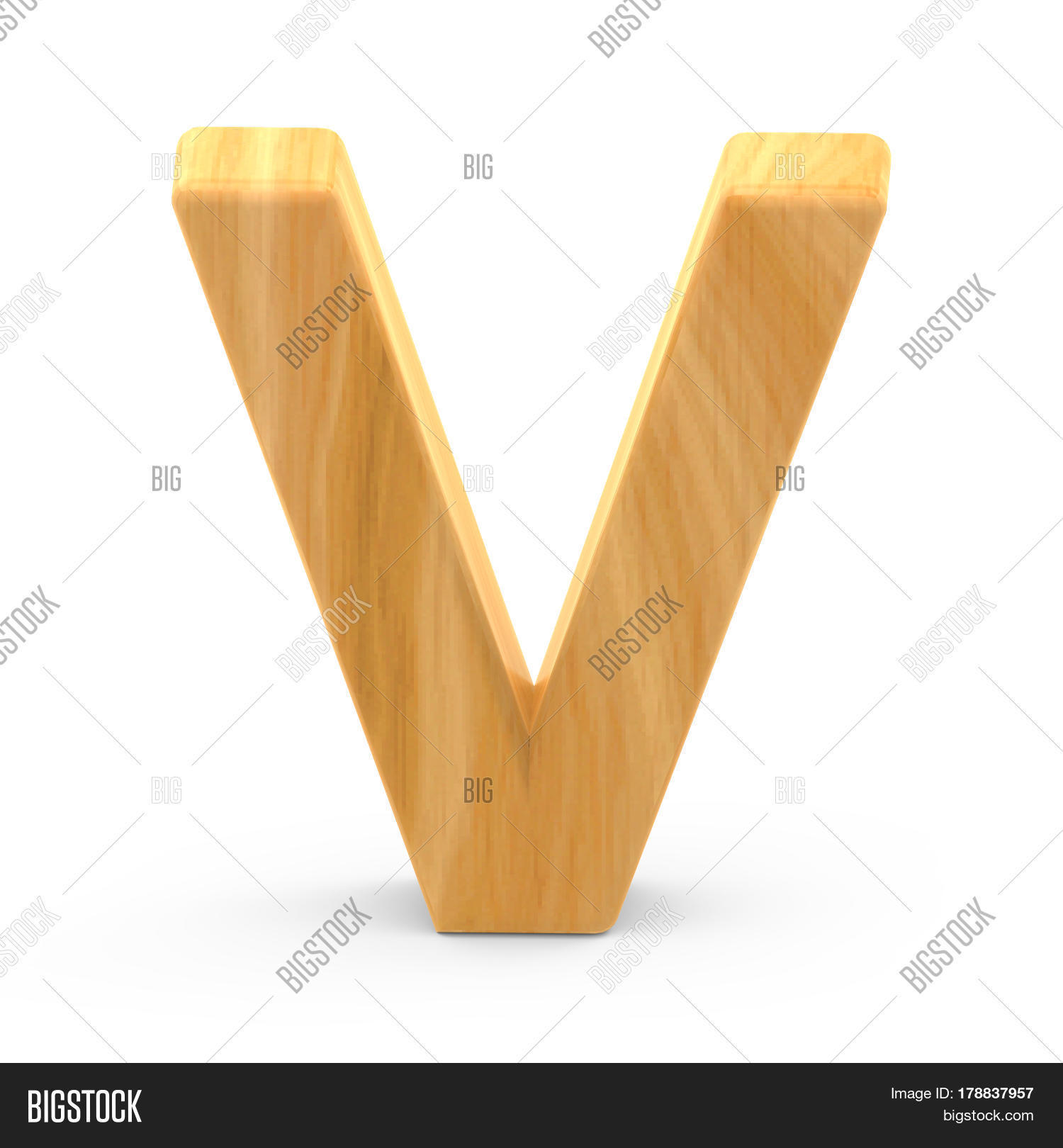 Wooden Grain Letter V Image & Photo (Free Trial) | Bigstock