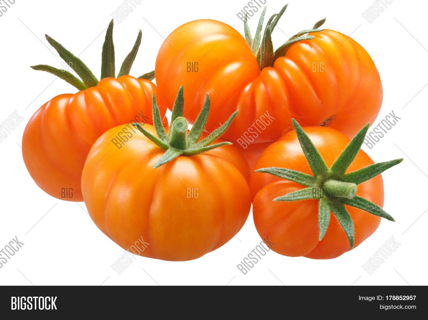 Yellow Ribbed Tomatoes Image & Photo (Free Trial) | Bigstock