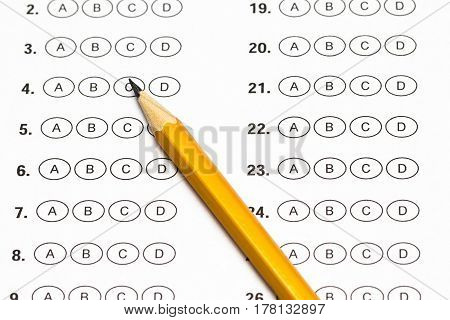 Test Score Sheet Image & Photo (Free Trial) | Bigstock