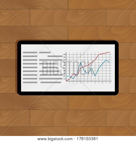 Tablet Graphic. Chart Vector & Photo (Free Trial) | Bigstock