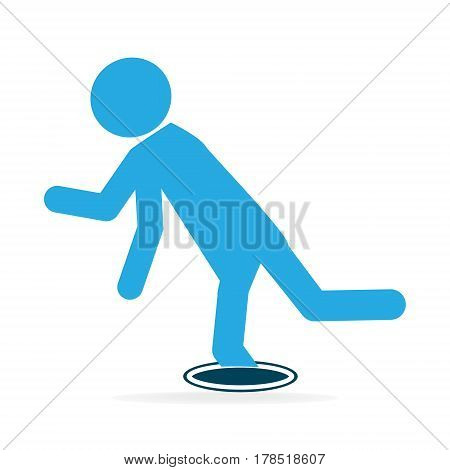 Man Falling Into Hole Vector & Photo (Free Trial) | Bigstock