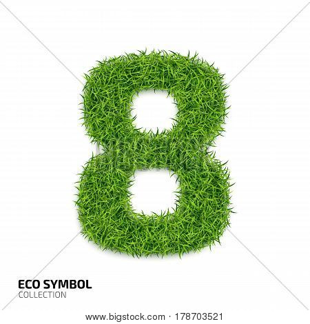 Grass Number Eight Vector & Photo (Free Trial) | Bigstock