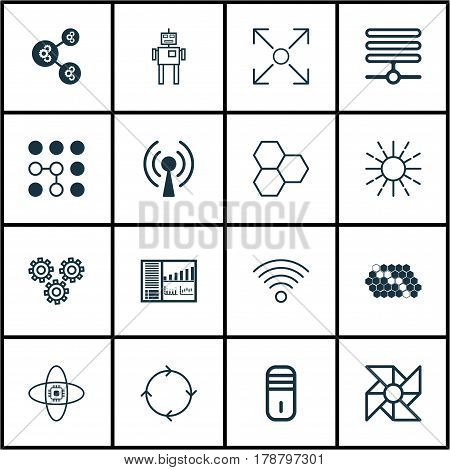 Set 16 Robotics Icons Vector & Photo (Free Trial) | Bigstock