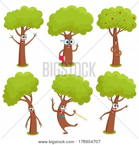 Set Funny Comic Tree Vector & Photo (Free Trial) | Bigstock