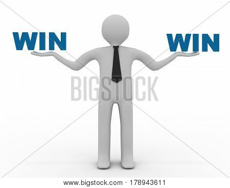 3d Man Standing Win Image & Photo (Free Trial) | Bigstock