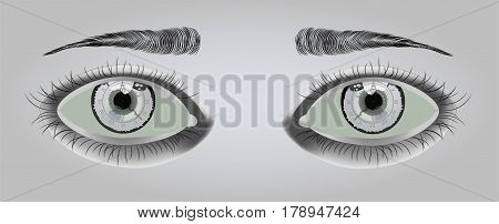 Two Eyes Clock Inside Vector & Photo (Free Trial) | Bigstock