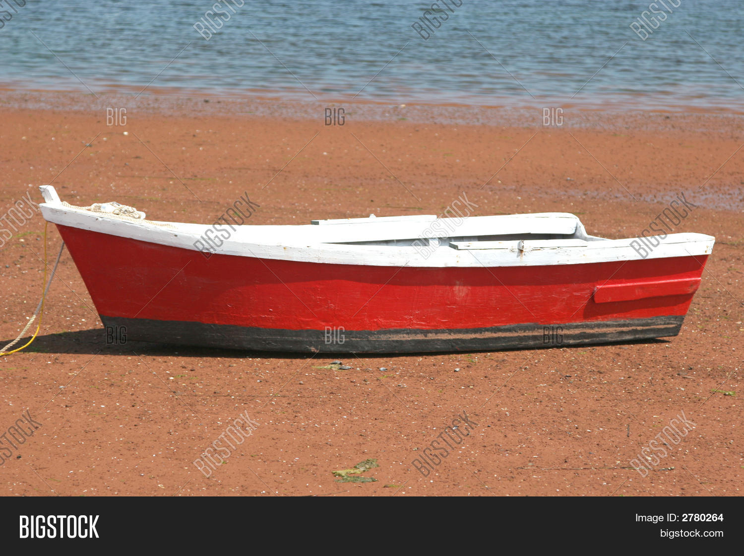 Wooden Red Row Boat Image & Photo (Free Trial) | Bigstock