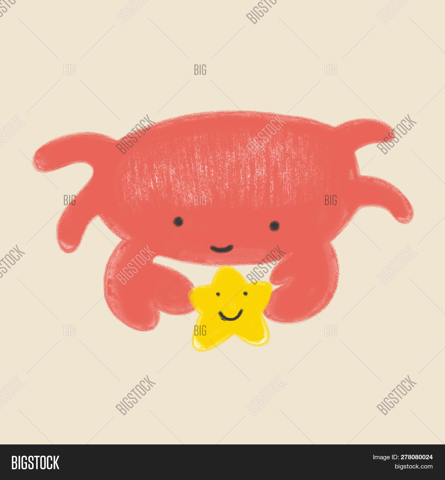 Crab Cartoon. Cute Sea Image & Photo (Free Trial) | Bigstock