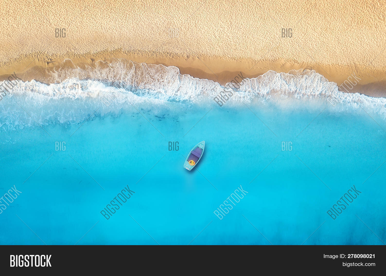 Seashore Boat Top View Image & Photo (Free Trial) | Bigstock