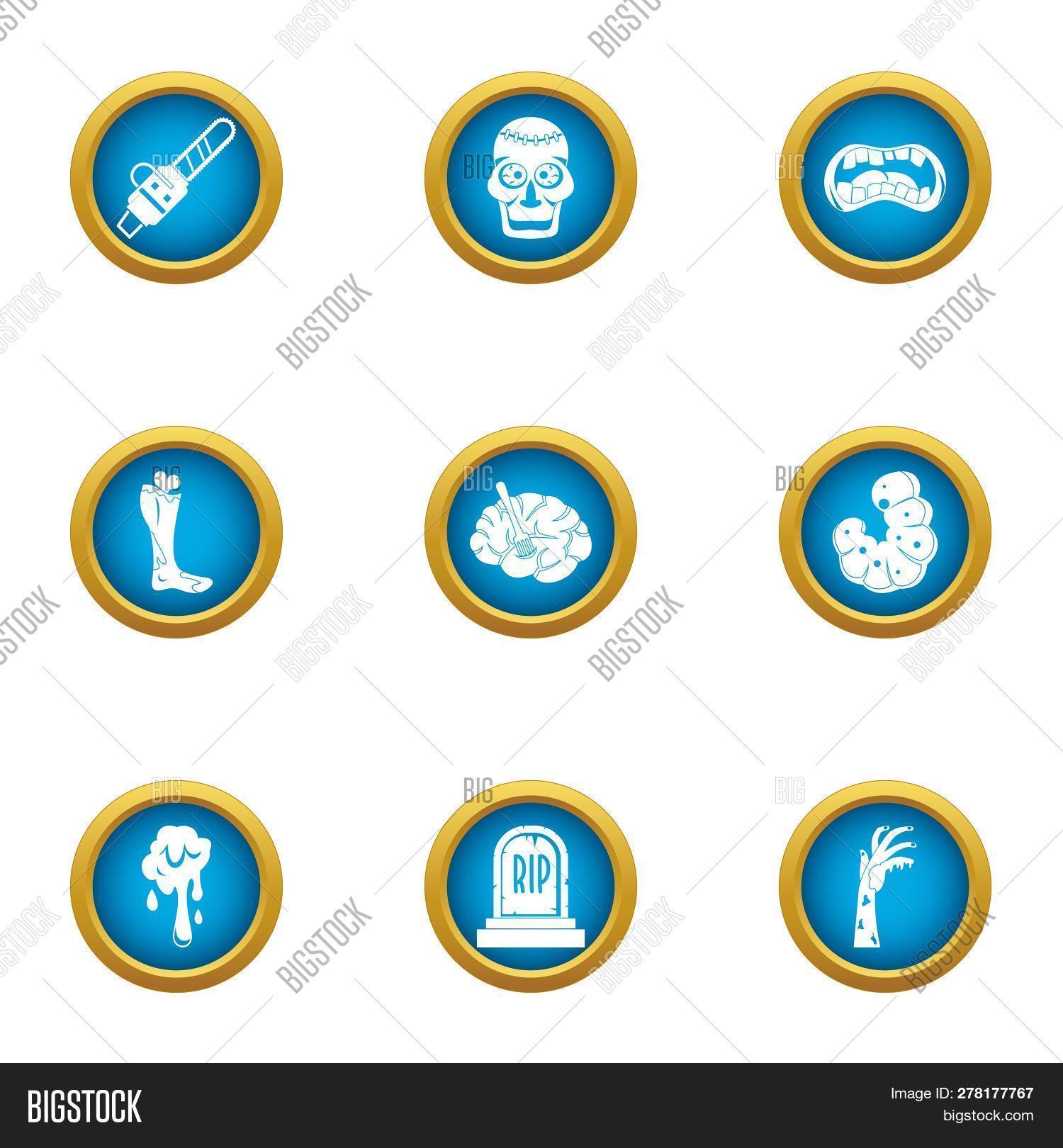 Doom Icons Set. Flat Image & Photo (Free Trial) | Bigstock