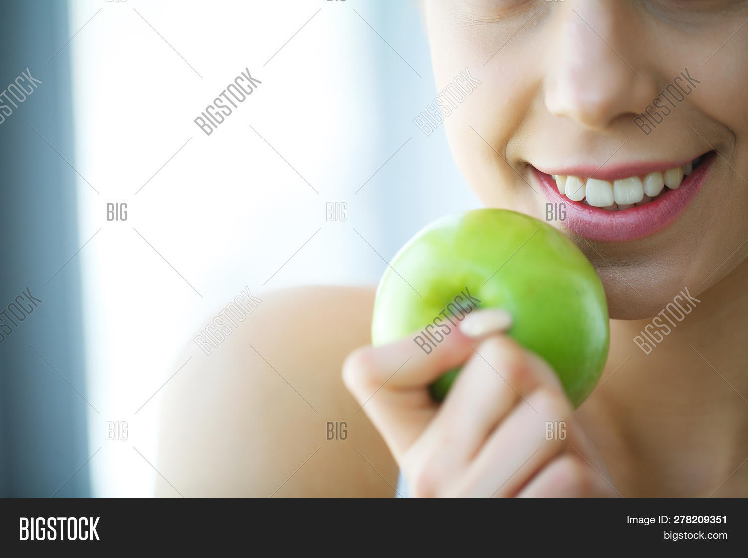 Woman Eating Apple. Image & Photo (Free Trial) | Bigstock